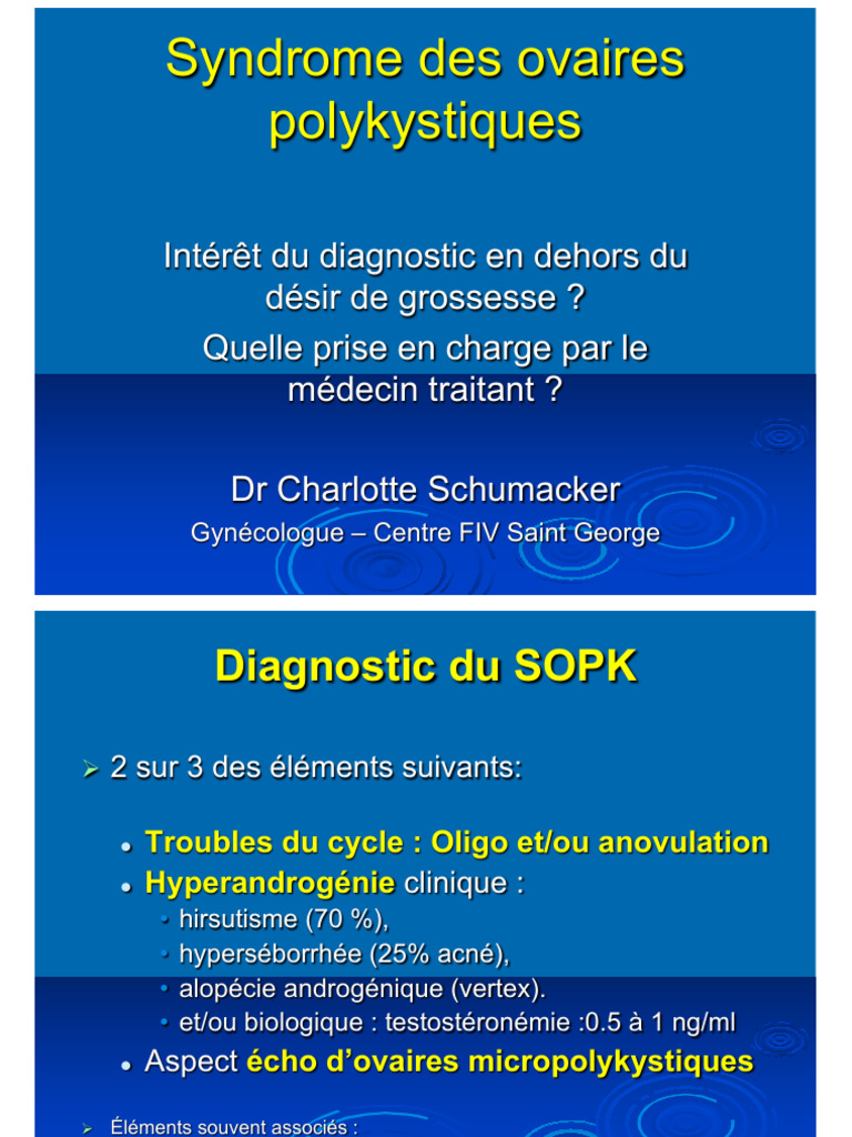 Syndrome Des Ovaires Polykystiques 2017 | PDF | Syndrome de Stein ...