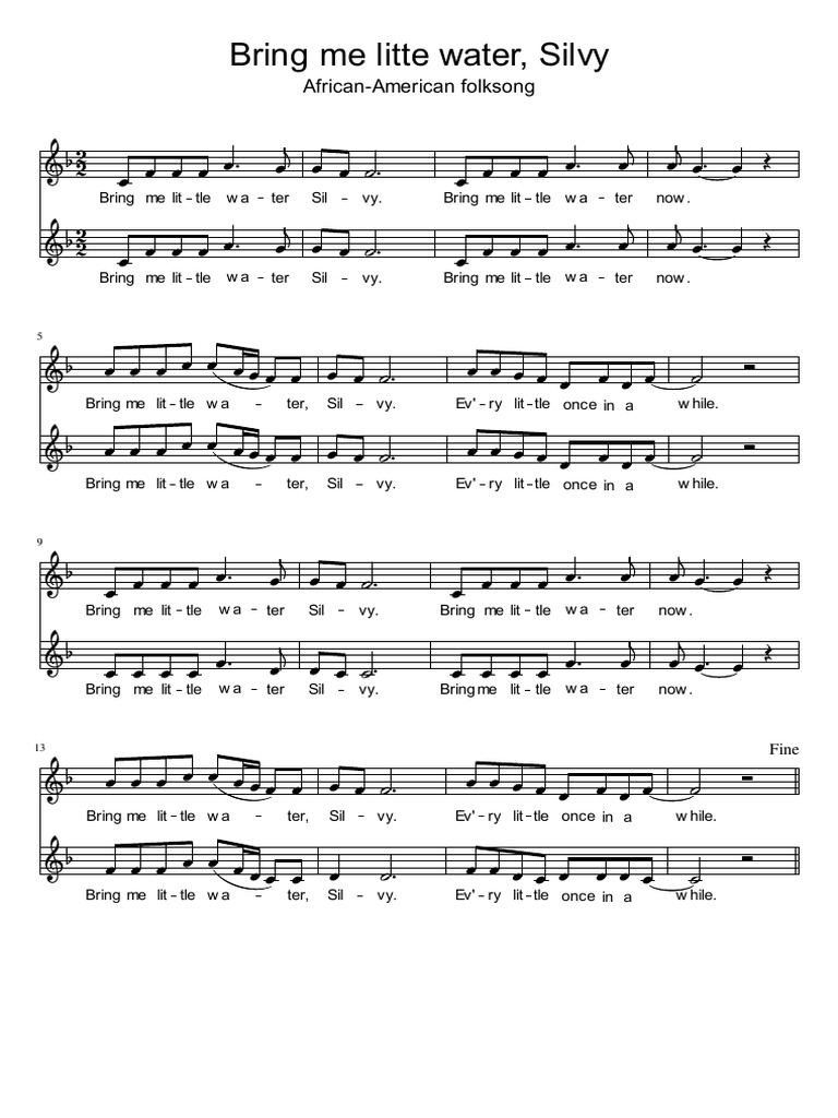 African-American Folksong Sheet | PDF