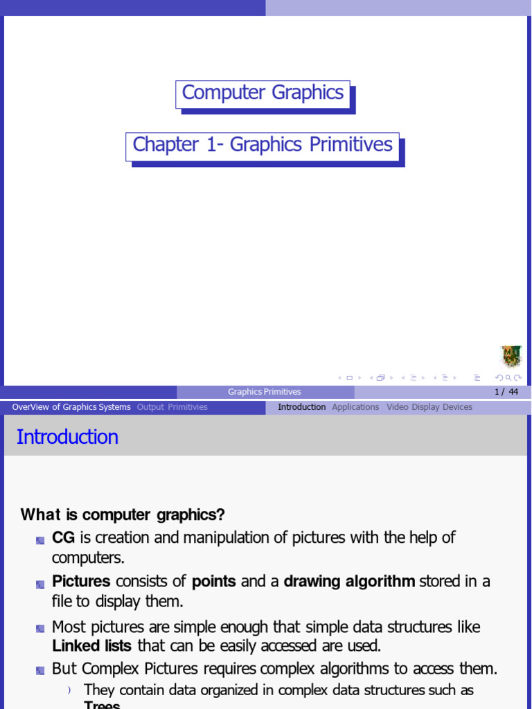 CG Chapter1 | PDF | Computer Graphics | Video