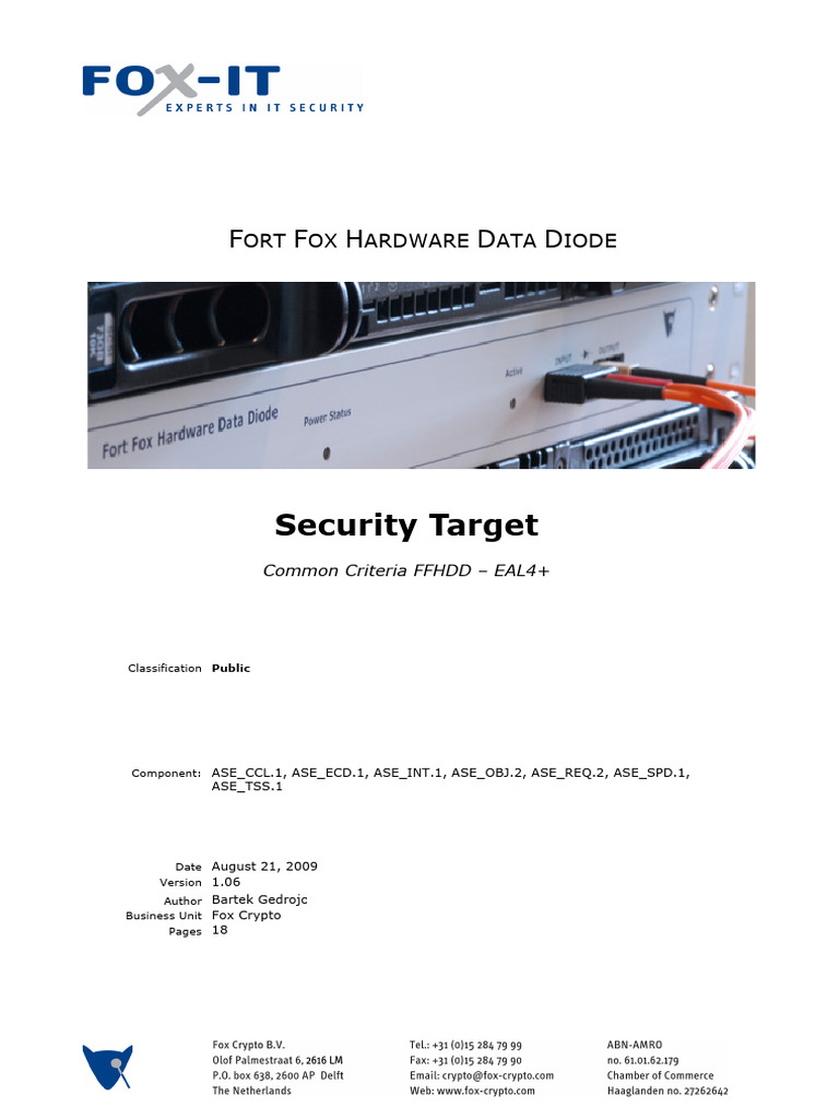 [ST_Public]_Fox_DataDiode_Security_Target | PDF