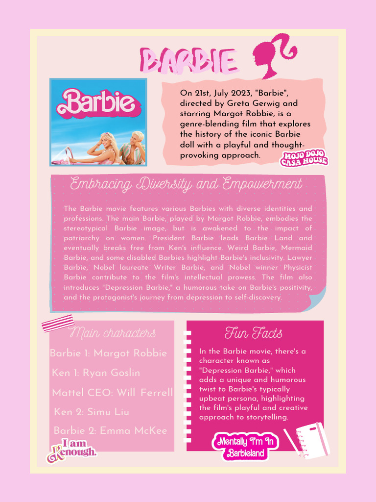 A Poster For A Film Called Barbie | PDF