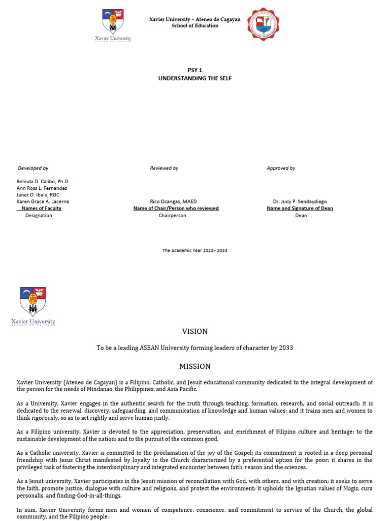 XU OBE Course Syllabus Format As of June 2022 Ver 1 1 | PDF | Concept ...
