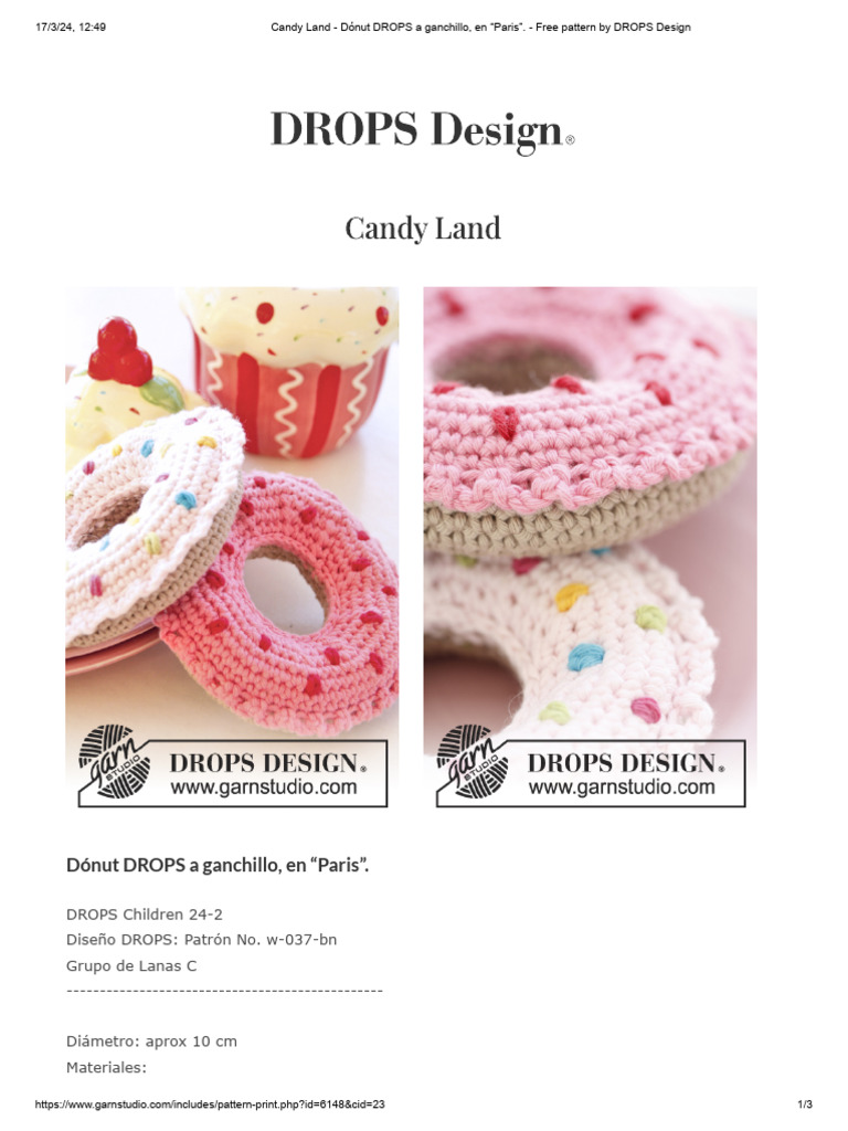Dónut ESP - Free Pattern by DROPS Design | PDF | Tejer