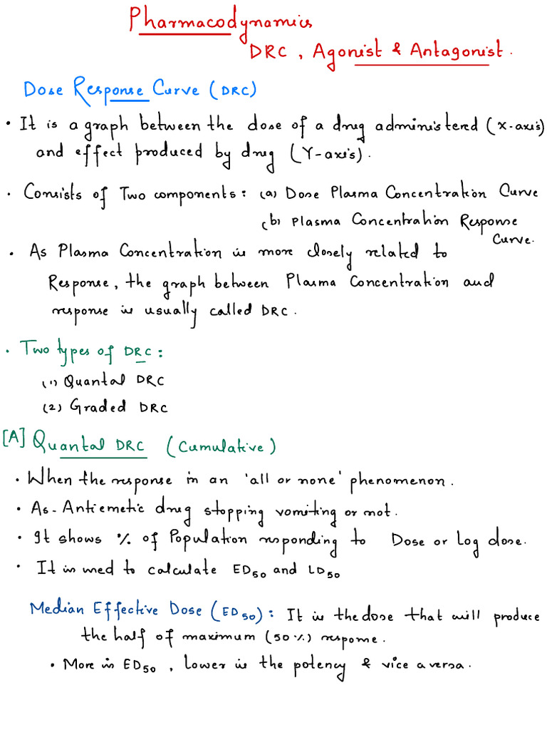 Pharmacodynamics - DRC, Agonist - Antagonist | Download Free PDF ...
