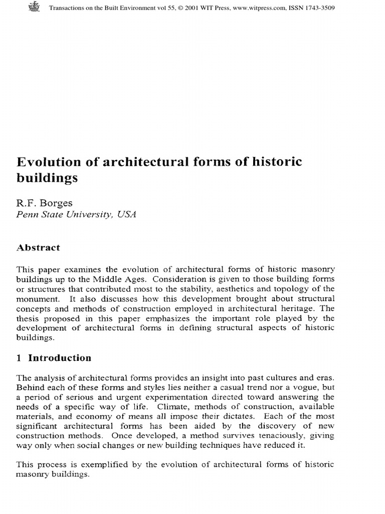 Evolution of Architectural Forms of Historic Buildings | PDF | Vault (Architecture) | Gothic ...