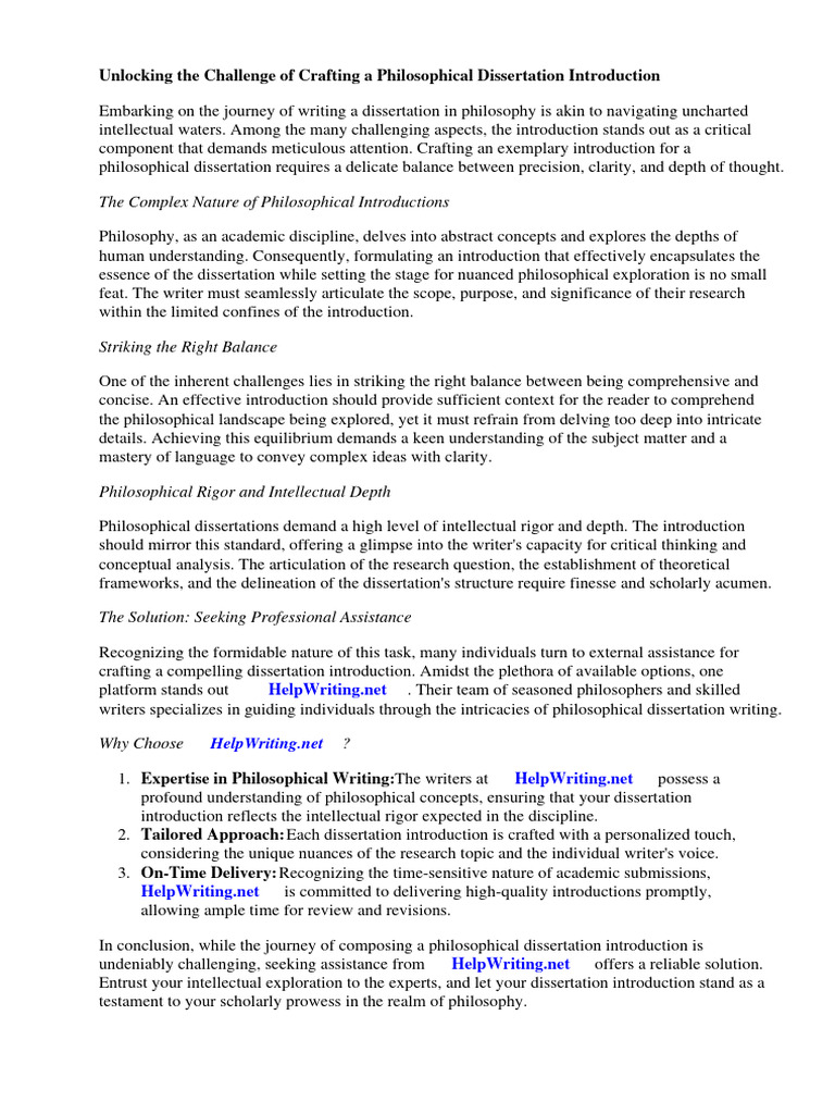 Exemple Dintroduction Dune Dissertation de Philosophie | PDF | Refinancing | Internet