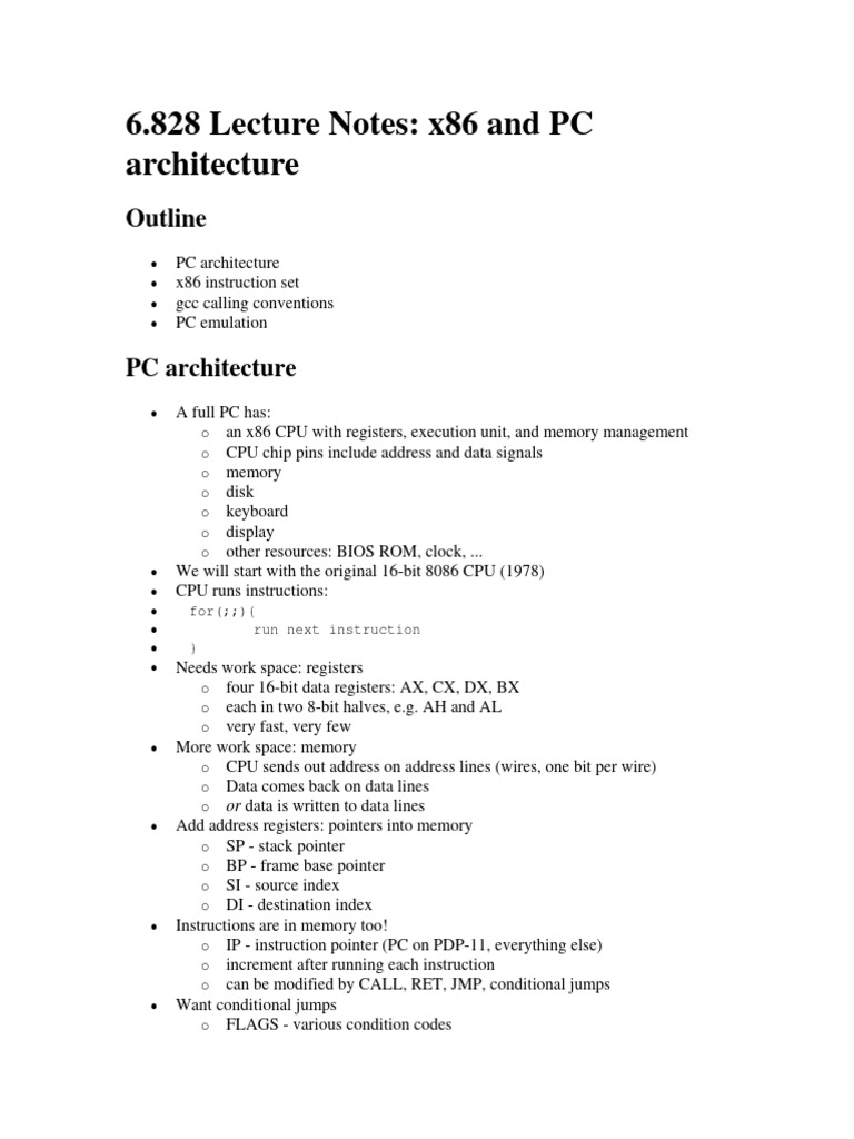 Os Notes Mit | PDF | Input/Output | Computer Architecture