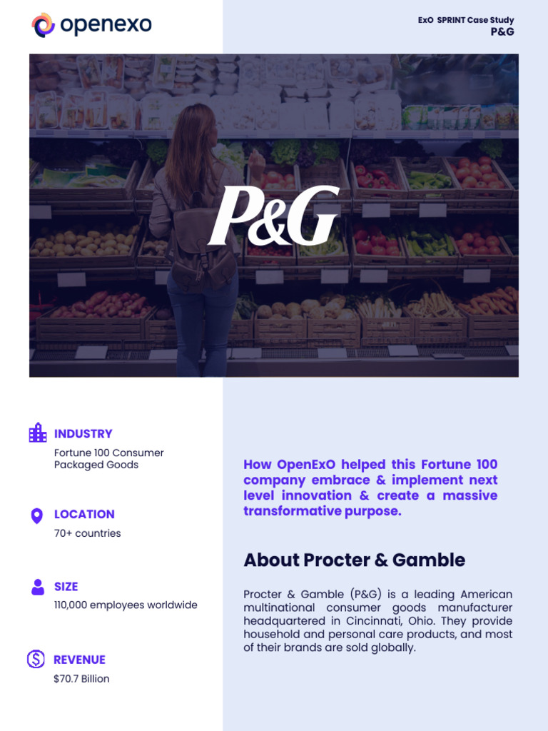 OpenExO - PG Case Study | PDF | Procter & Gamble | Innovation