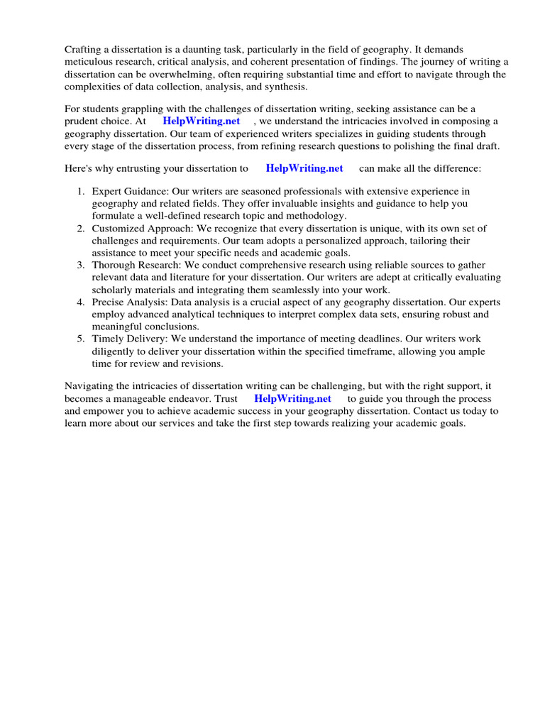 Exeter Geography Dissertation Handbook | PDF | Thesis | Geography