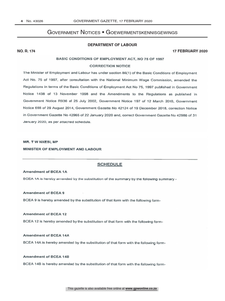 Act-75-Of 1997 Basic Conditions of Employment | PDF | Employment | Overtime Act-75-Of 1997 Basic Conditions of Employment | PDF | Employment | Overtime
