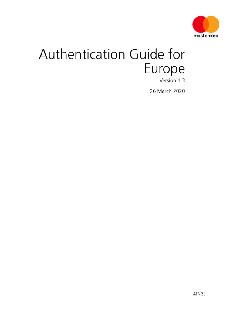Europe Authentication Guide 2020 | PDF | Emv | Master Card