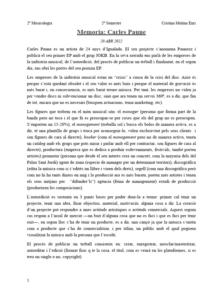 Carles Paune | PDF