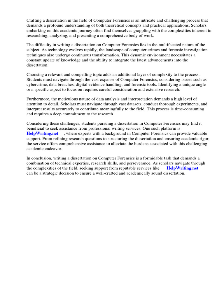 Computer Forensics Dissertation Guide | PDF | Computer Forensics ...