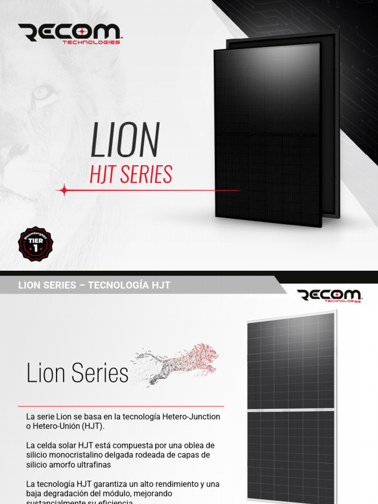 Presentacion Recom Lion | PDF | Panel solar | Fotovoltaica