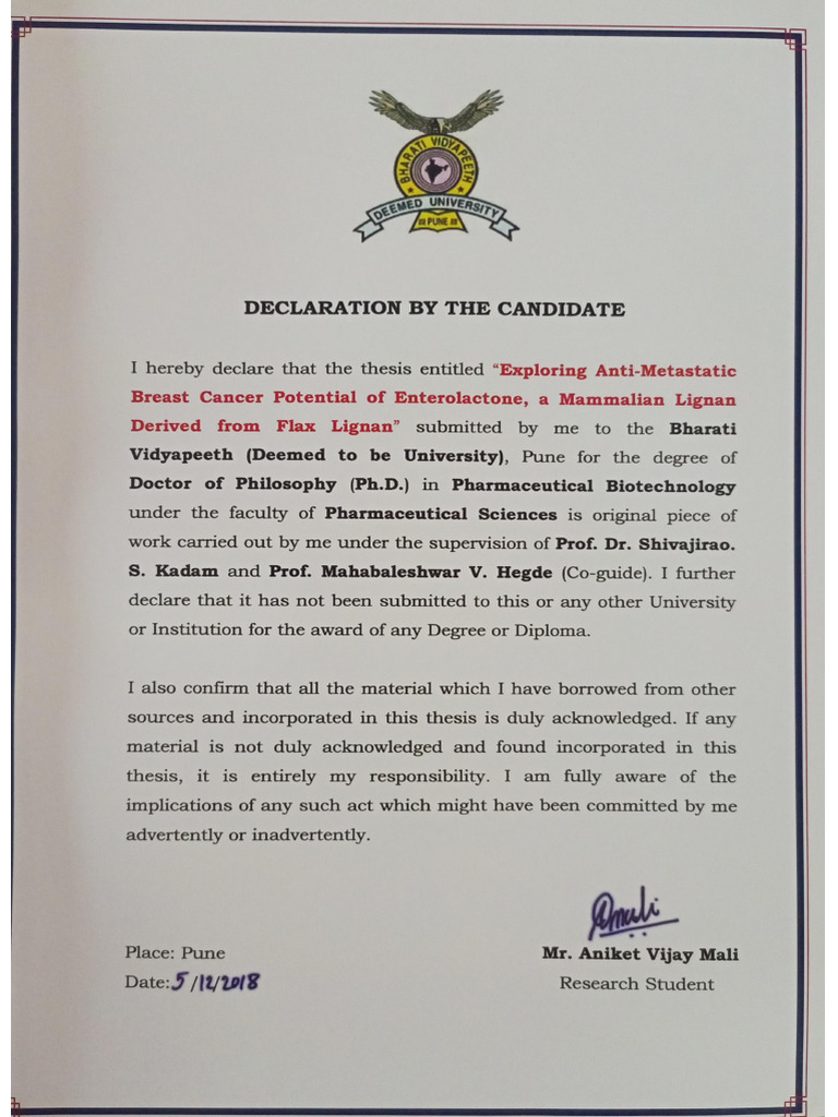 02 - Declaration by Researcher | PDF