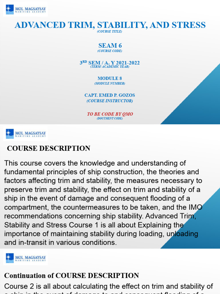 Statical Stability | PDF