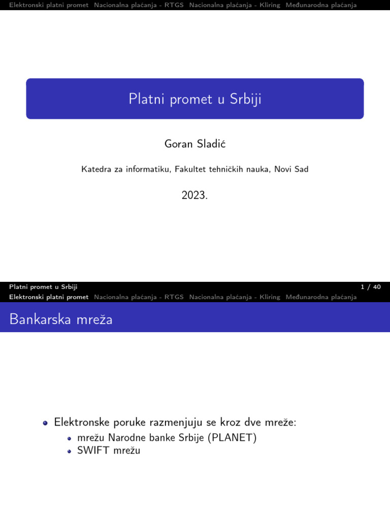 04 Platni Promet Srbija | PDF
