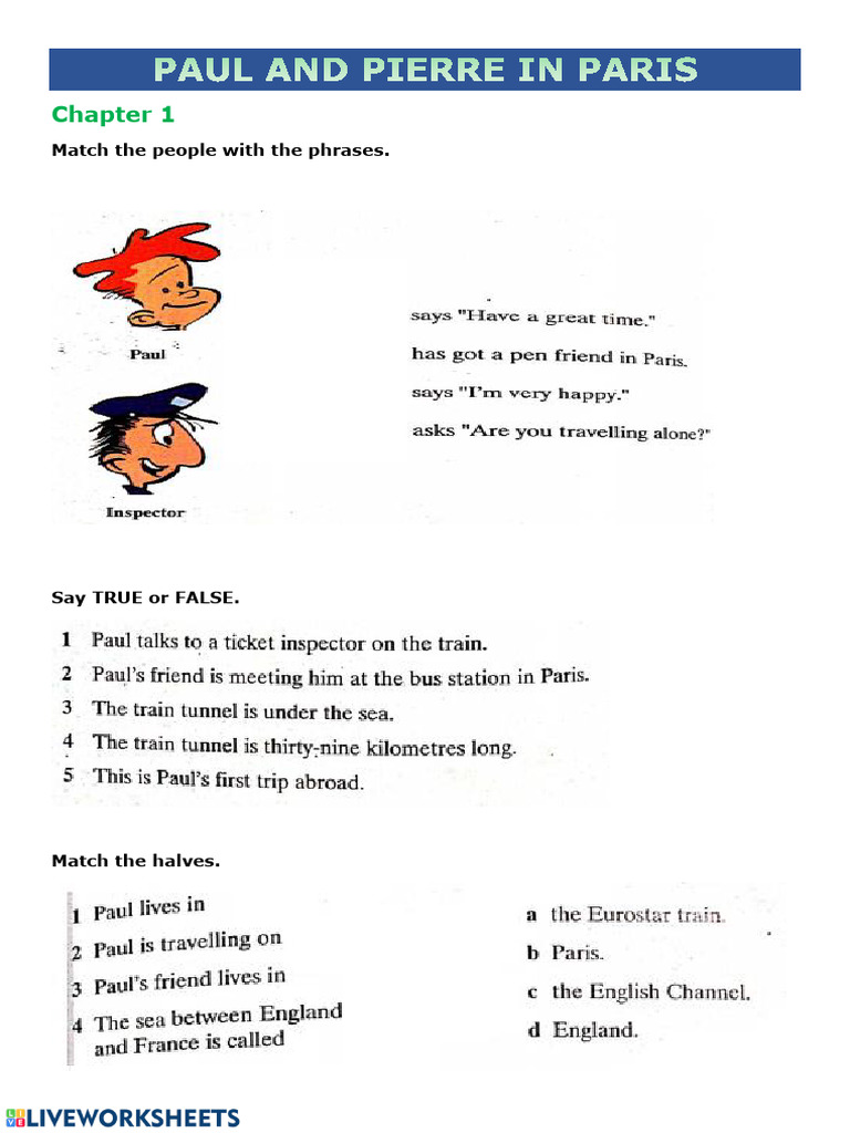 Paul and Pierre in Paris Chapters 1 and 2 | PDF