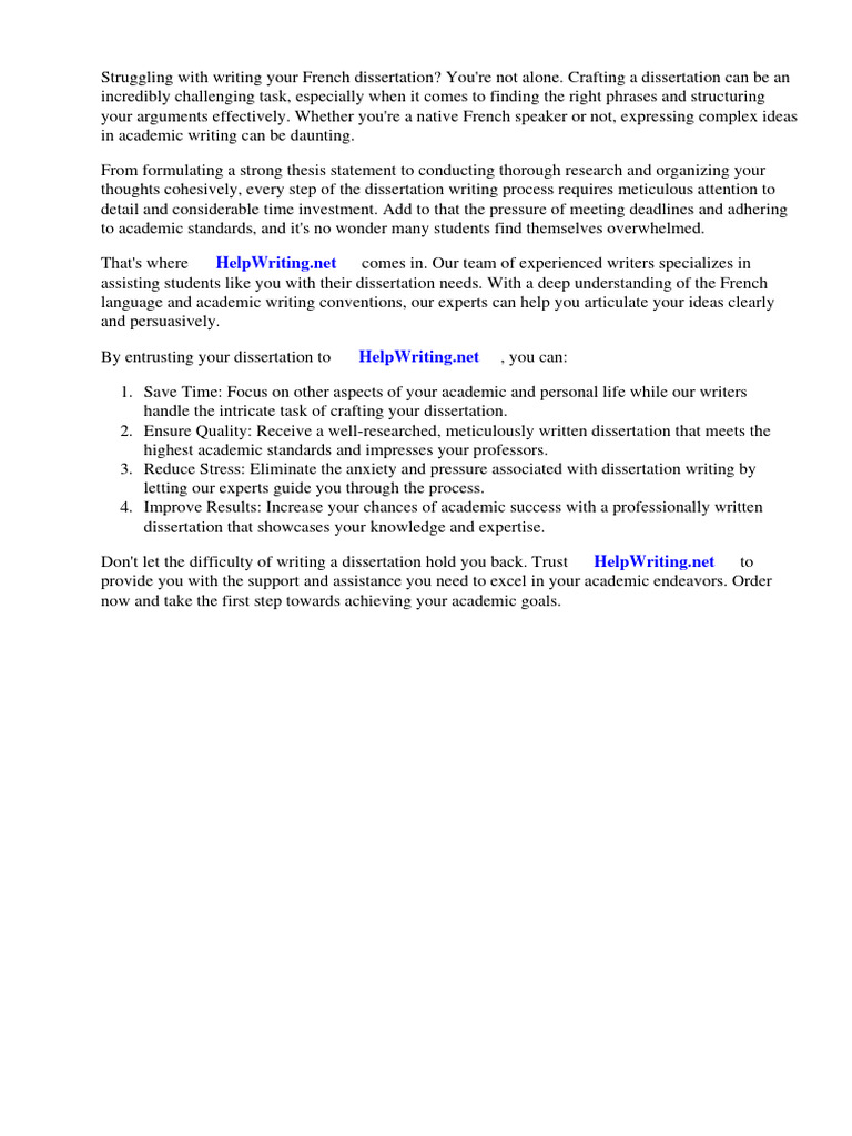 French Dissertation Phrases | Download Free PDF | Essays | Thesis