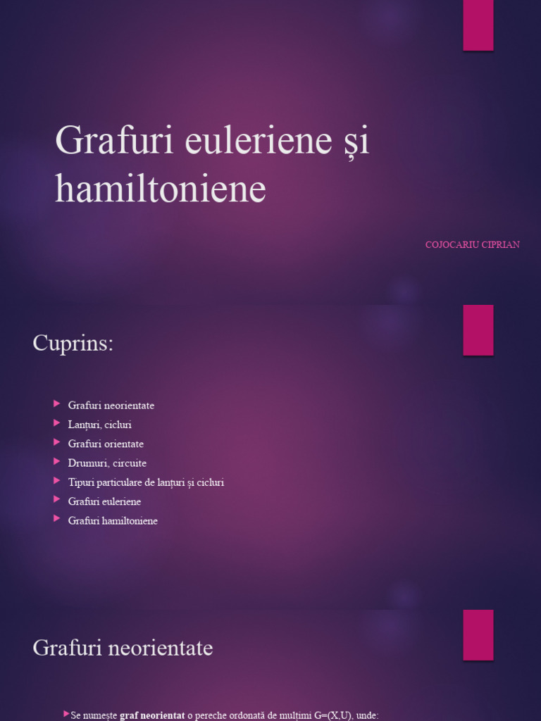 Grafuri Euleriene Si Hamiltoniene | PDF