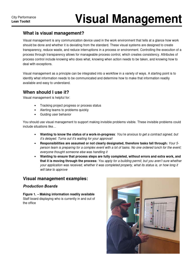 Visual Management: A Practical Guide | PDF | Information | Communication