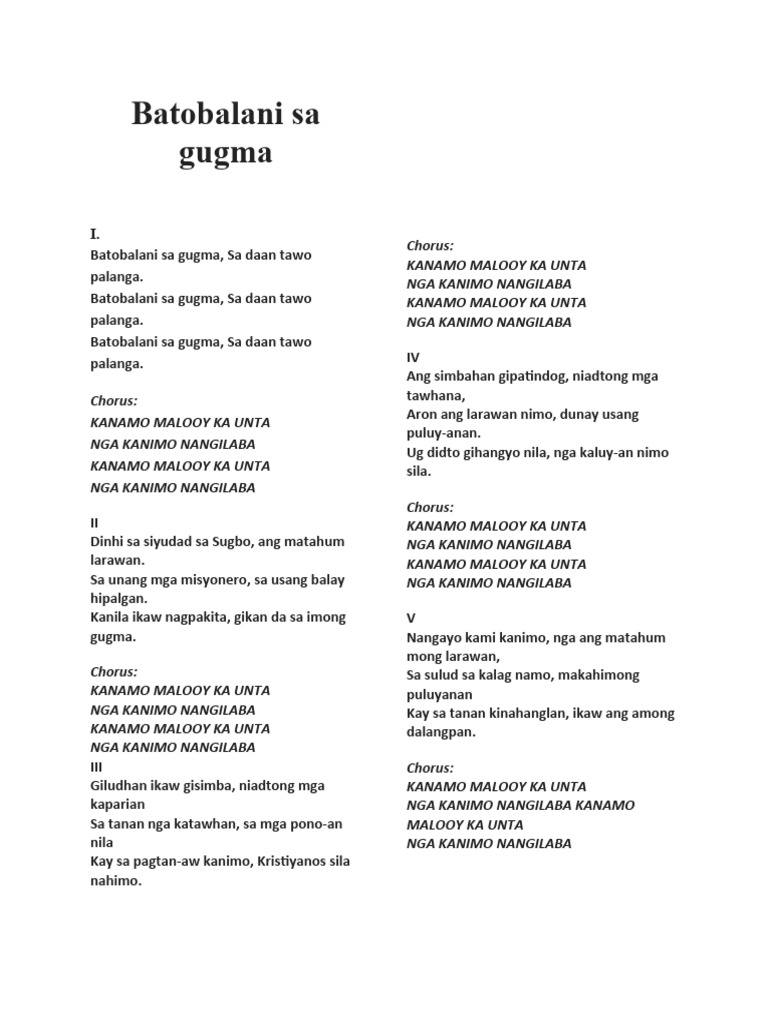 Batobalani Sa Gugma | PDF