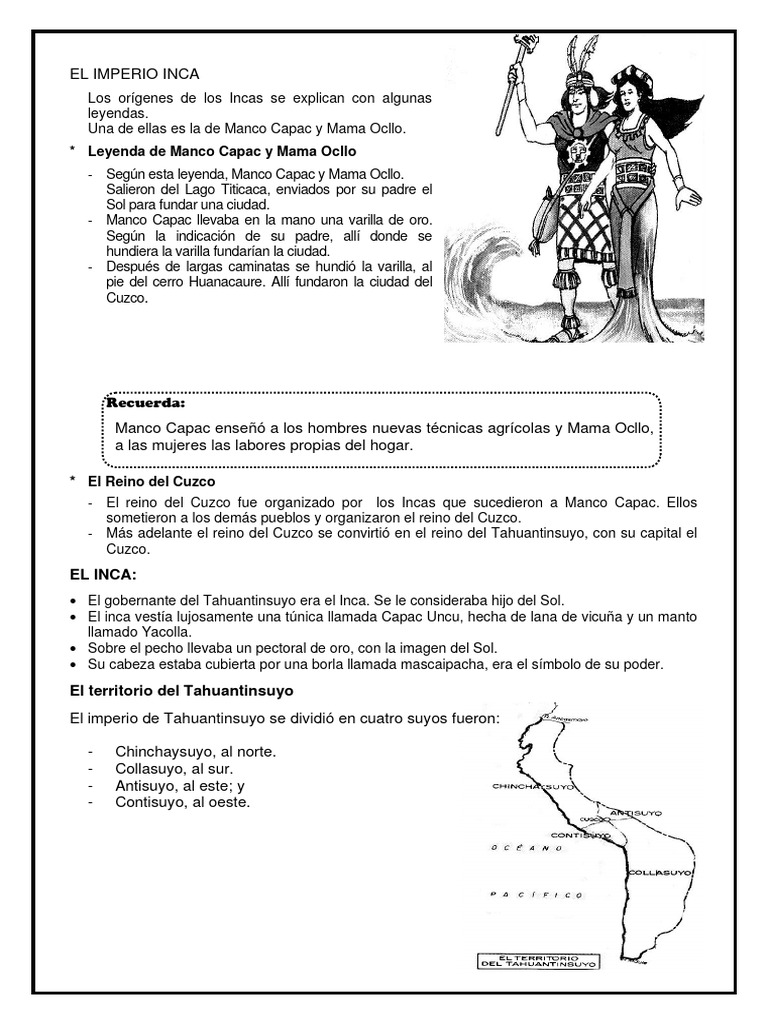 Los Incas | PDF | Imperio Inca | Perú