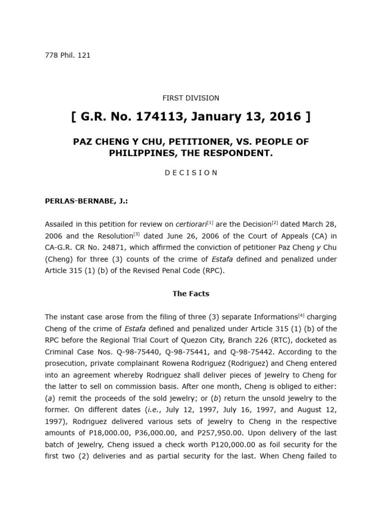 Chu vs. People | PDF | Reasonable Doubt | Fraud