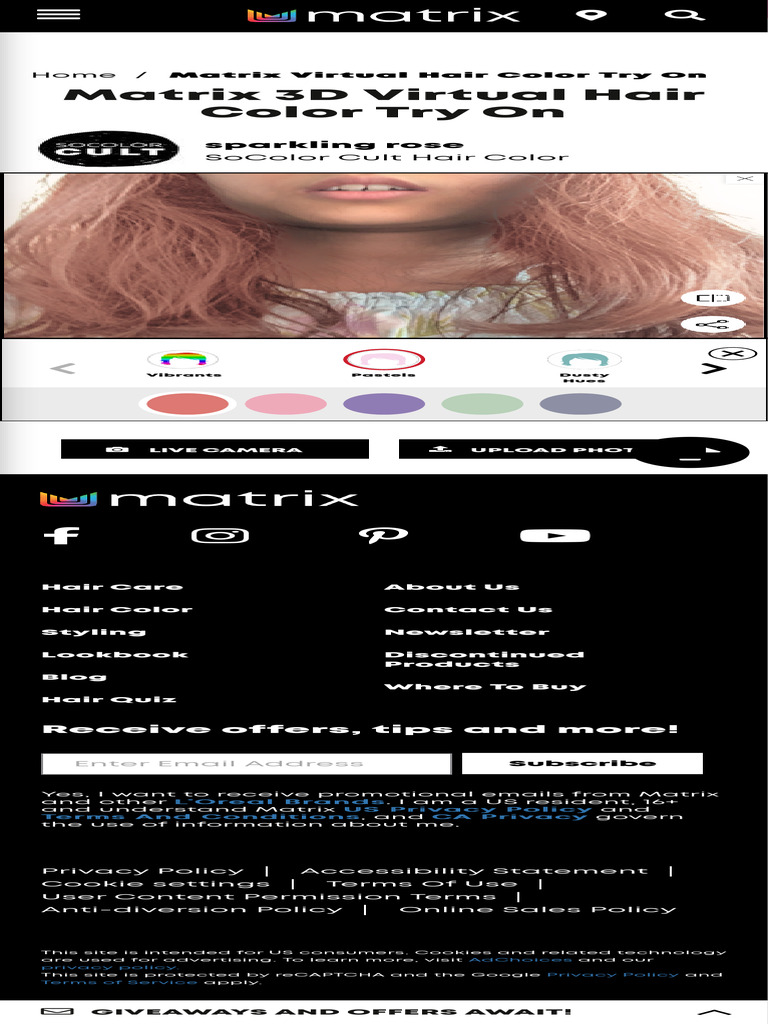Matrix 3D Virtual Hair Color Try On Matrix | PDF