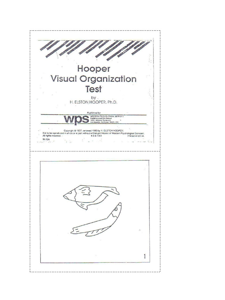 Pranchas Hooper Teste de Organização Visual | PDF