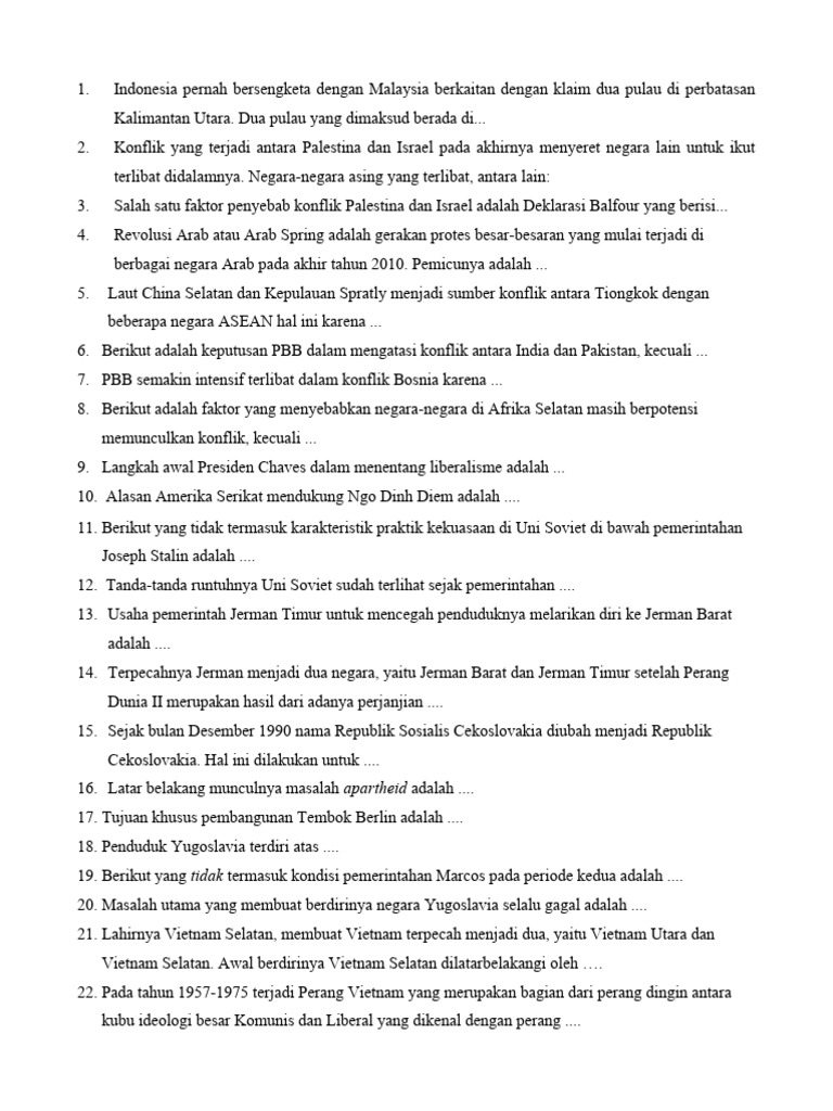 Kisi2 Sejarah Peminatan | PDF