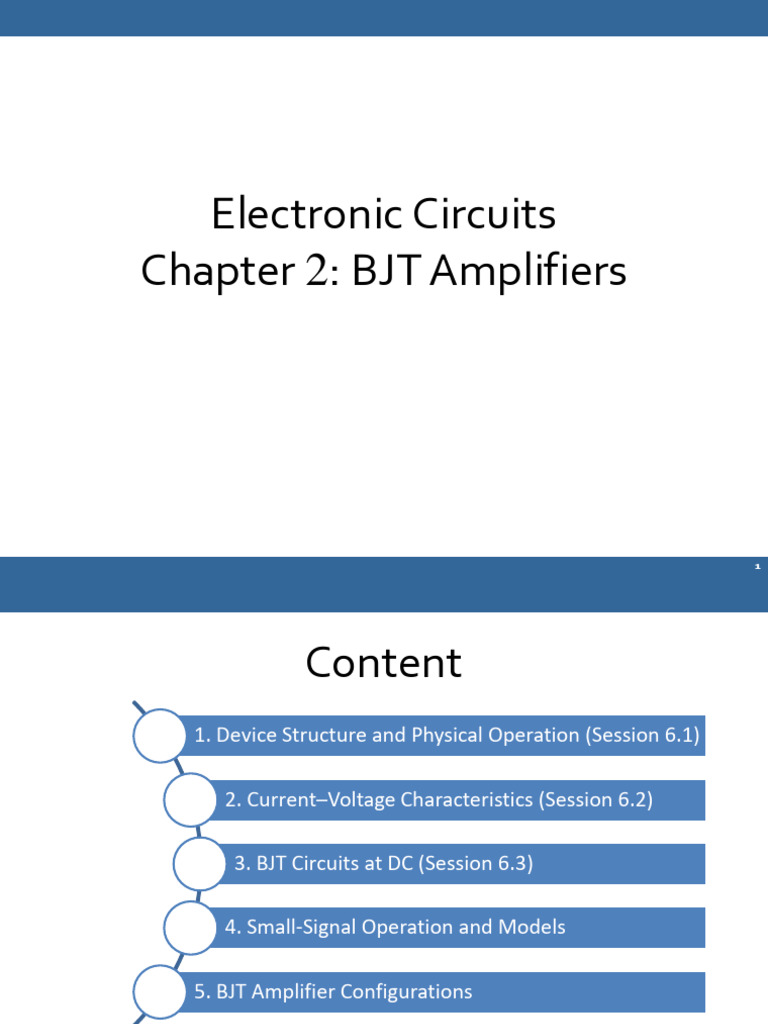 Chapter - 2 BJT Amplifiers | PDF | Bipolar Junction Transistor | Amplifier