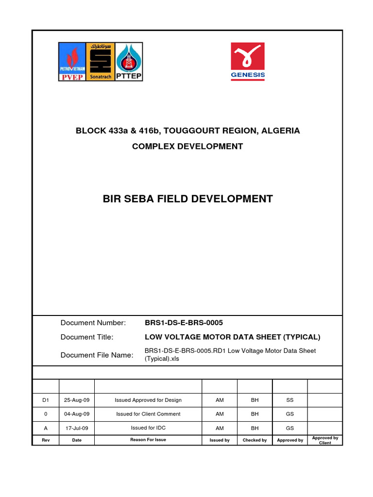 BRS1-DS-E-BRS-0005.RD1 Low Voltage Motor Data Sheet (Typical) | PDF | Electrical Engineering ...