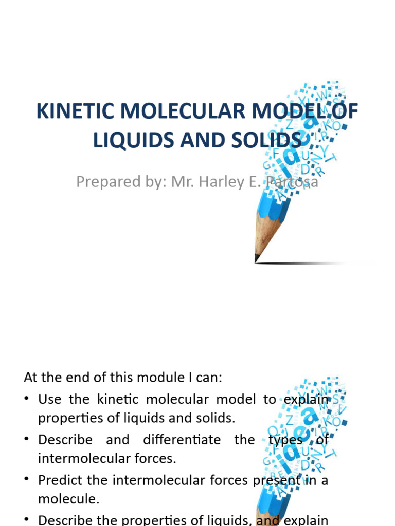 Kinetic Molecular Model of Liquids and Solids | PDF