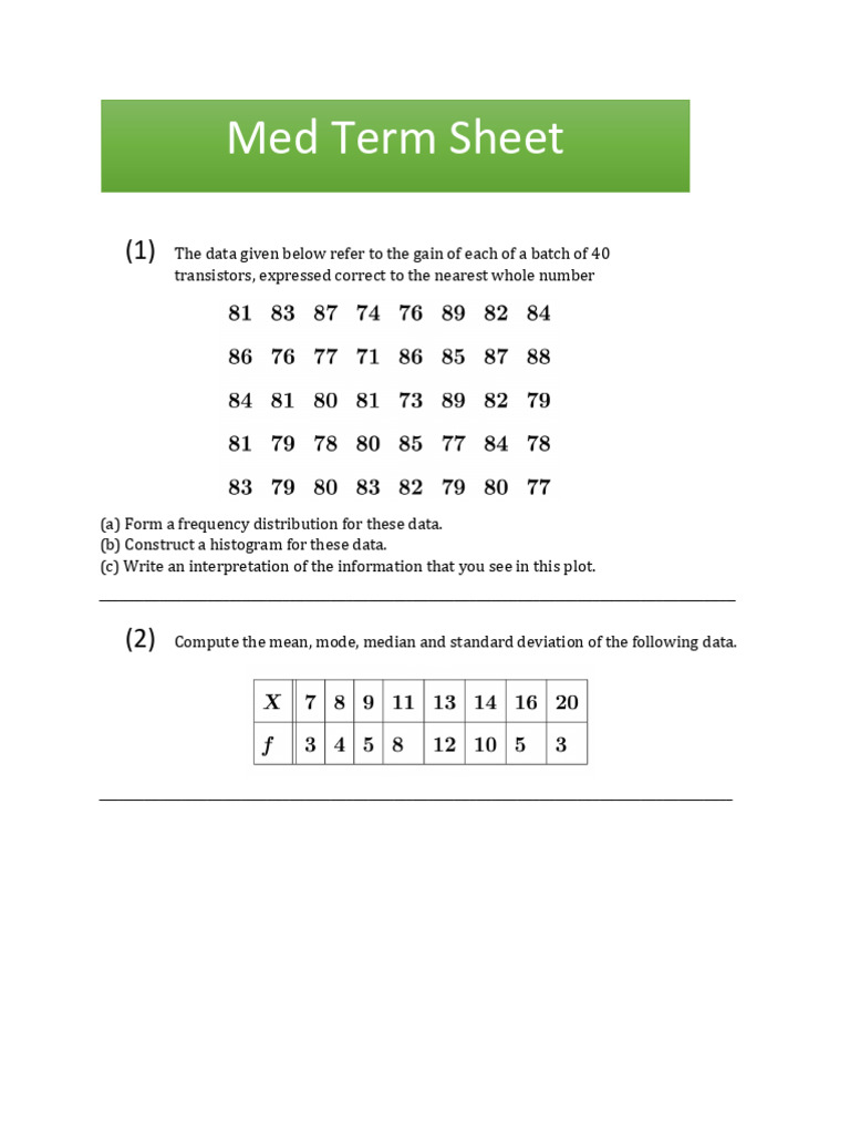 Med Term Sheet - 208 | PDF