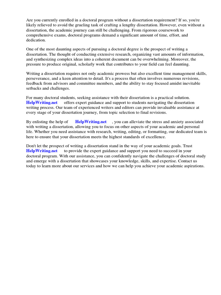 Education Doctoral Programs Without Dissertation | PDF | Business ...