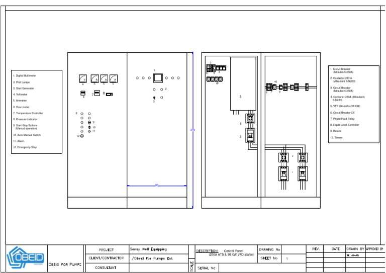 01-Drawing control panel | PDF | Tools | Electrical Wiring