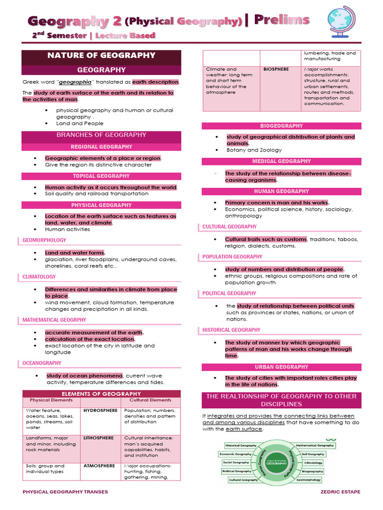 Overview of Physical Geography Concepts | PDF | Earth Sciences | Ecosystem