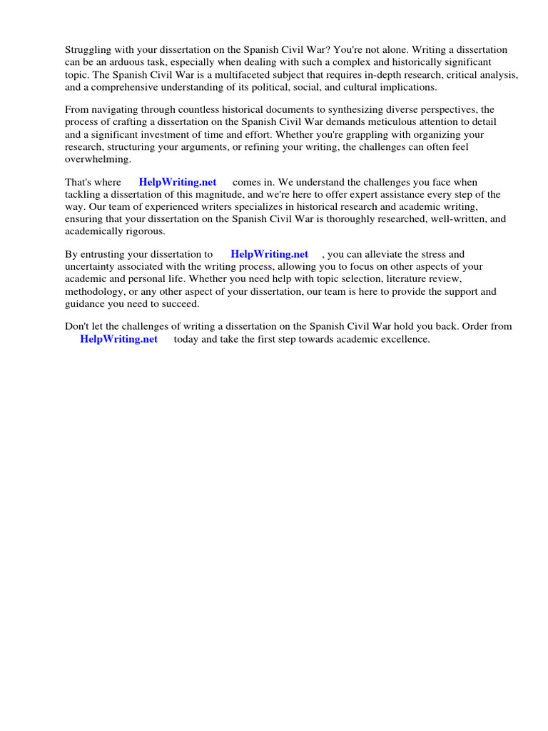 Dissertation Spanish Civil War | Download Free PDF | Francisco Franco ...