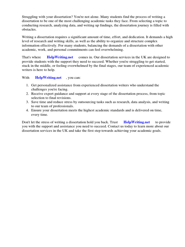 UK Dissertation Writing Support Services | PDF | Thesis | Doctor Of Philosophy