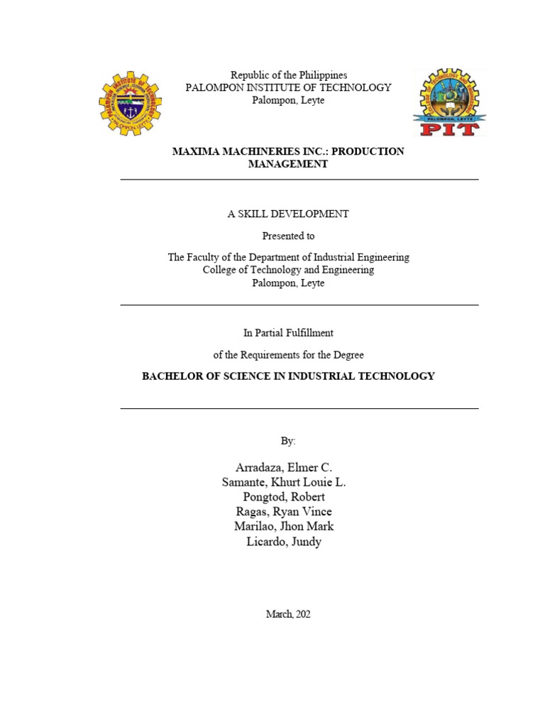 Production Management Maxima's Final Form | PDF | Supply Chain | Warehouse