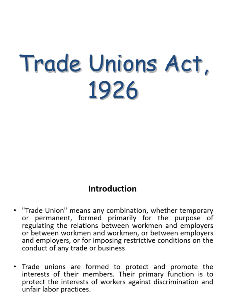 Chapter 4. Trade-Union | PDF | Employment | Trade Union