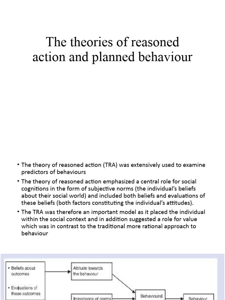 The Theories of Reasoned Action and Planned Behaviour | PDF | Behavioural Sciences ...