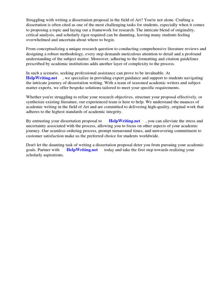 Dissertation Proposal Examples Art | Download Free PDF | Thesis ...