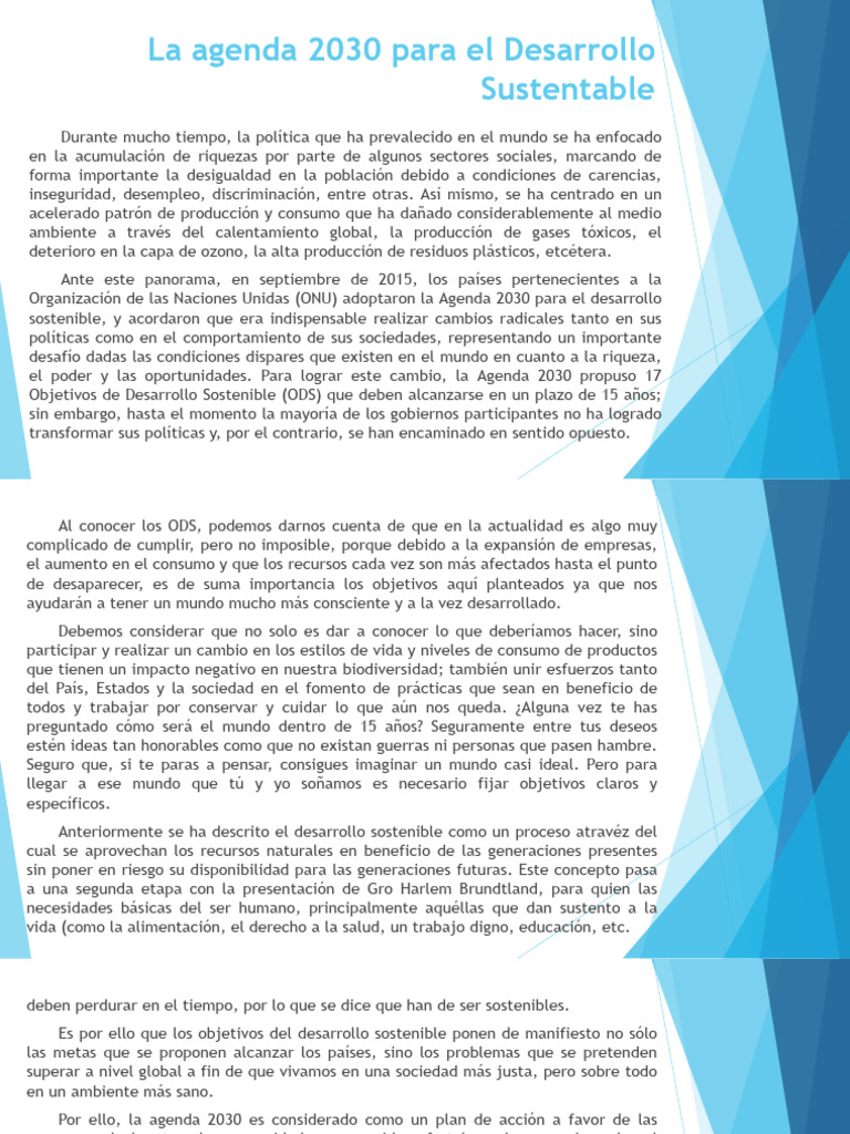 Agenda 2030 2 | PDF | Sustentabilidad | Desarrollo sostenible