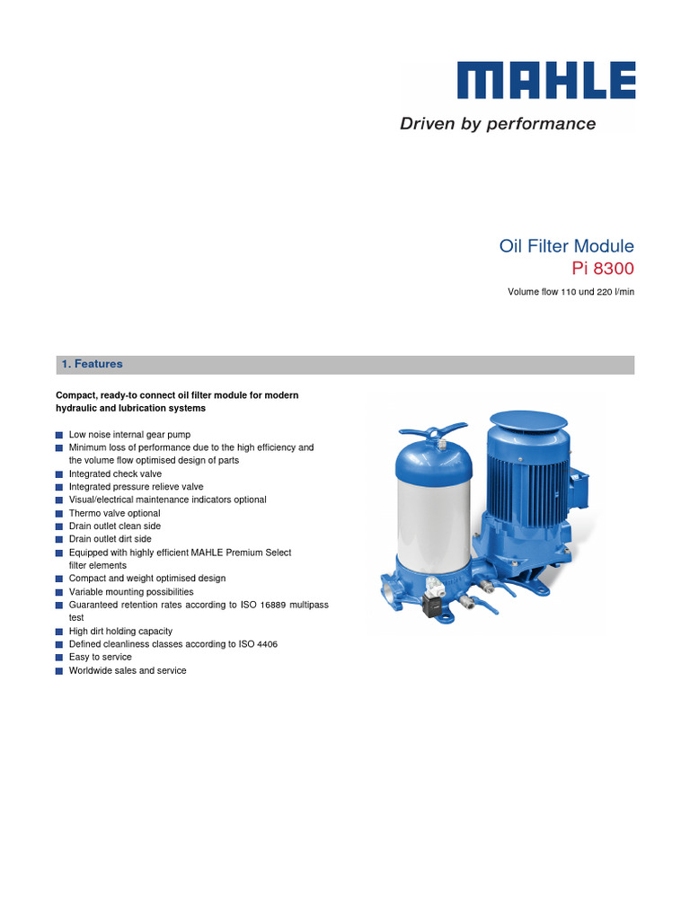 oil-filter-module-pi-8300 | PDF | Pump | Filtration