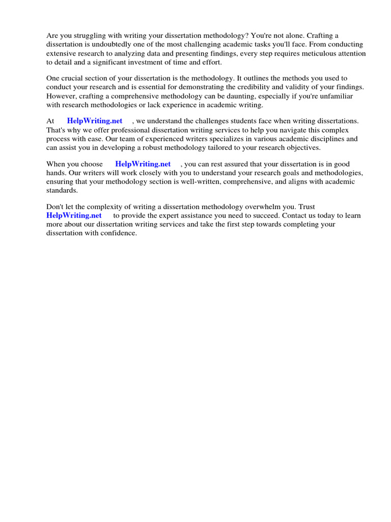 What Goes in A Dissertation Methodology | PDF | Methodology | Thesis