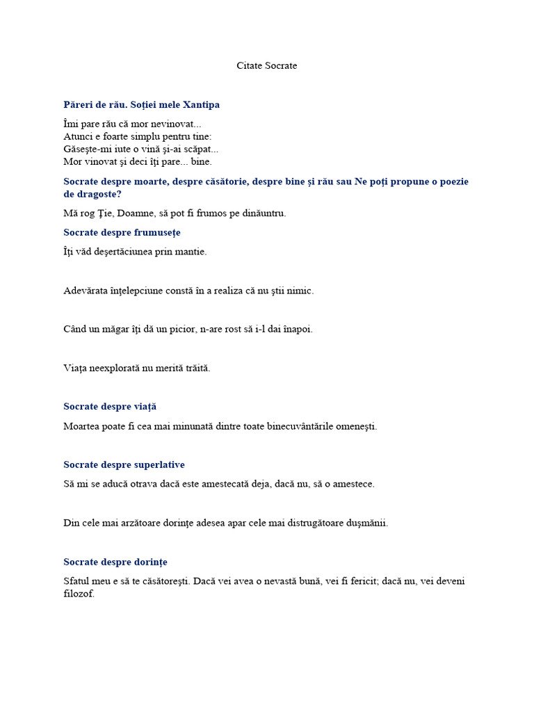 Citate Socrate | PDF