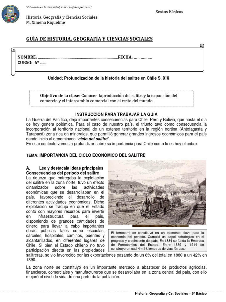 HISTORIA - 6°básico B 2 | PDF | Chile | Economias