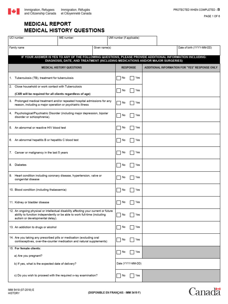 Medical Form (2) | PDF | Radiology | Blood Pressure